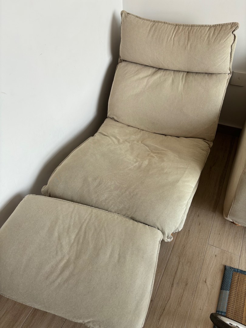 Muji Lounge Chair + Ottoman, Furniture & Home Living, Furniture, Chairs ...