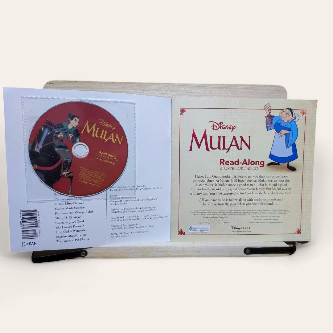 Mulan Disney original children's book Read Along with CD, Hobbies ...