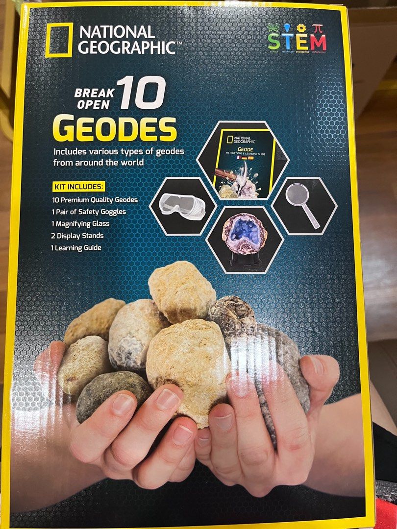 National Geographic 10 Premium Geodes Kit, Hobbies & Toys, Books ...