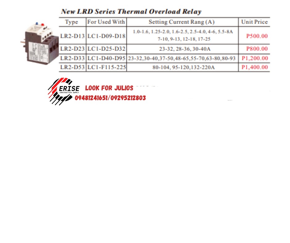 New LRD Series Overload Relay, Commercial & Industrial, Construction ...