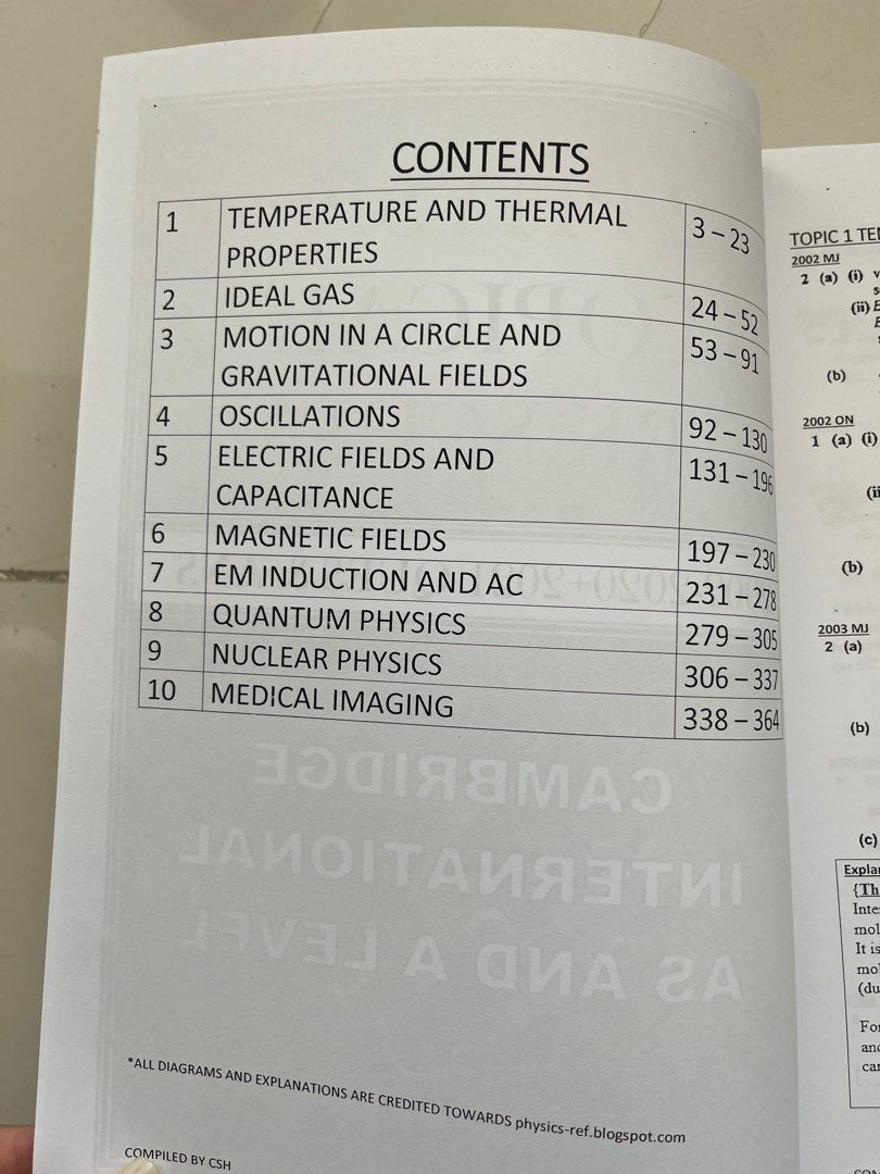 【New】Alevel physics paper 4 topical past paper volume 1 + answer 9702 ...