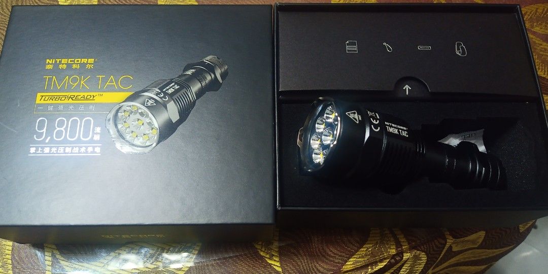 Nitecore TM9K Torchlight 9800 lumens original, Sports Equipment, Hiking ...