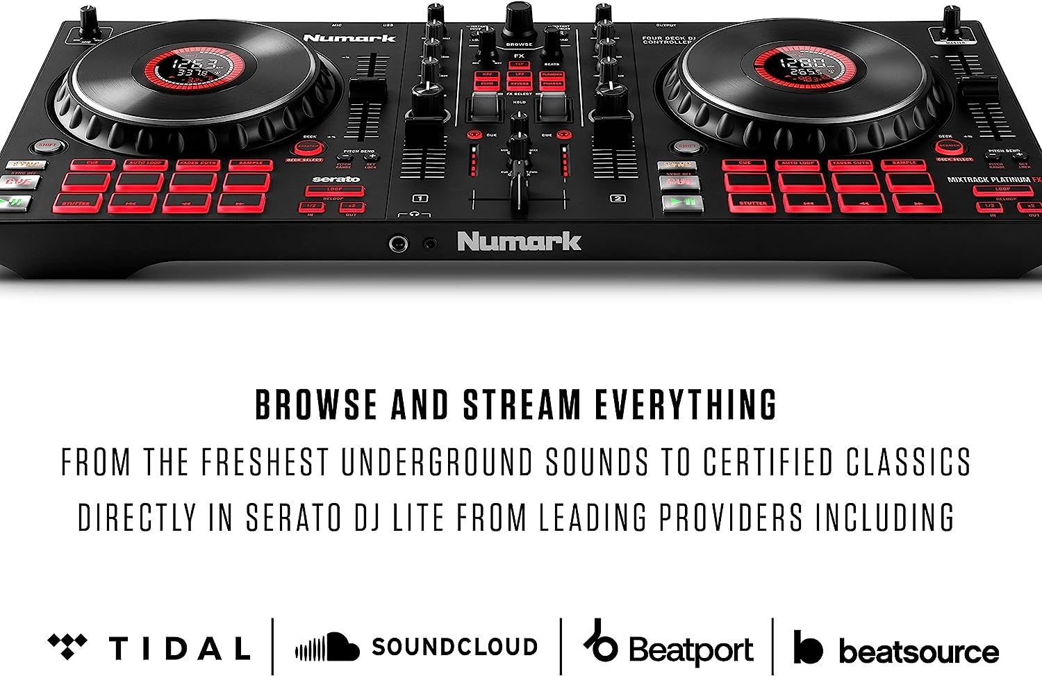 Numark Mixtrack Platinum FX - DJ Controller For Serato DJ with 4 Deck ...