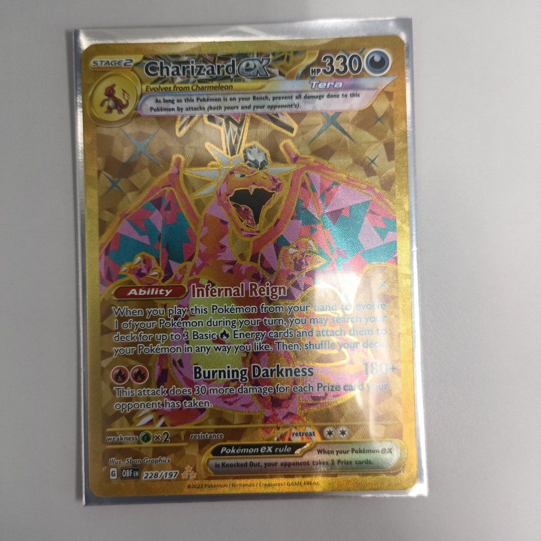 Obsidian Flames Charizard EX Gold, Hobbies & Toys, Toys & Games on ...