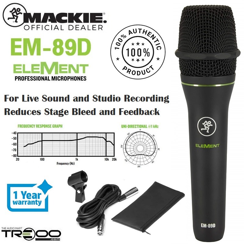 [Official] Mackie EM-89D Cardioid Dynamic Vocal Microphone, Audio ...