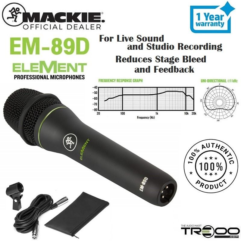 [Official] Mackie EM-89D Cardioid Dynamic Vocal Microphone, Audio ...