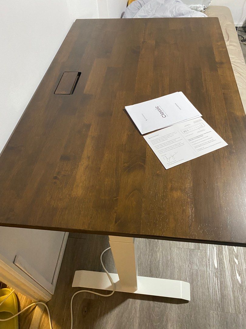 Omnidesk Classic Wildwood Standing Desk, Furniture & Home Living ...