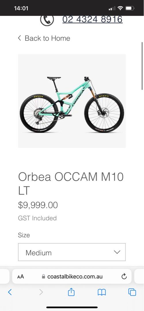 Orbea OCCAM M10 2020 Trail Bike - Ice Green, Sports Equipment, Bicycles & Parts, Bicycles on ...