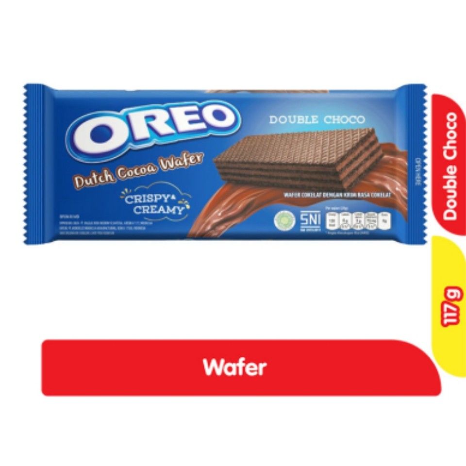 Oreo Dutch Cocoa Wafer Double Choco/ Choco Vanilla 117 gram, Makanan ...