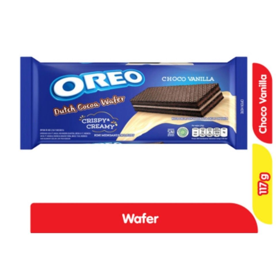 Oreo Dutch Cocoa Wafer Double Choco/ Choco Vanilla 117 gram, Makanan ...
