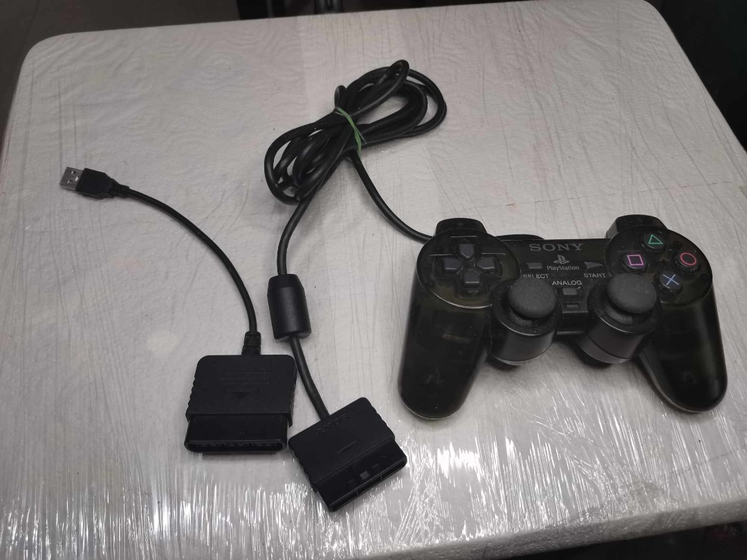 original dualshock playstation 2 controller with usb for pc adaptor ...