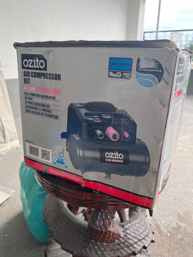 OZITO PORTABLE AIR COMPRESSOR, Commercial & Industrial, Construction ...