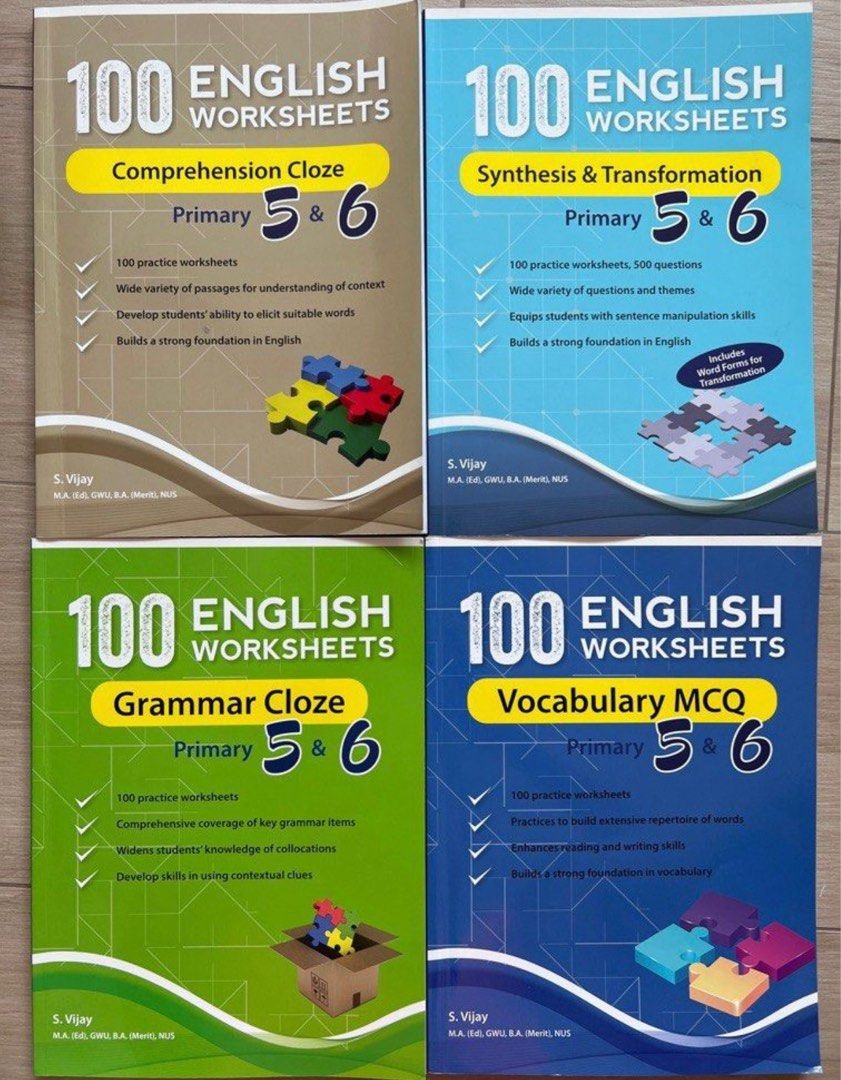 P5/6 100 English (Comprehension Cloze, Synthesis & Transformation ...