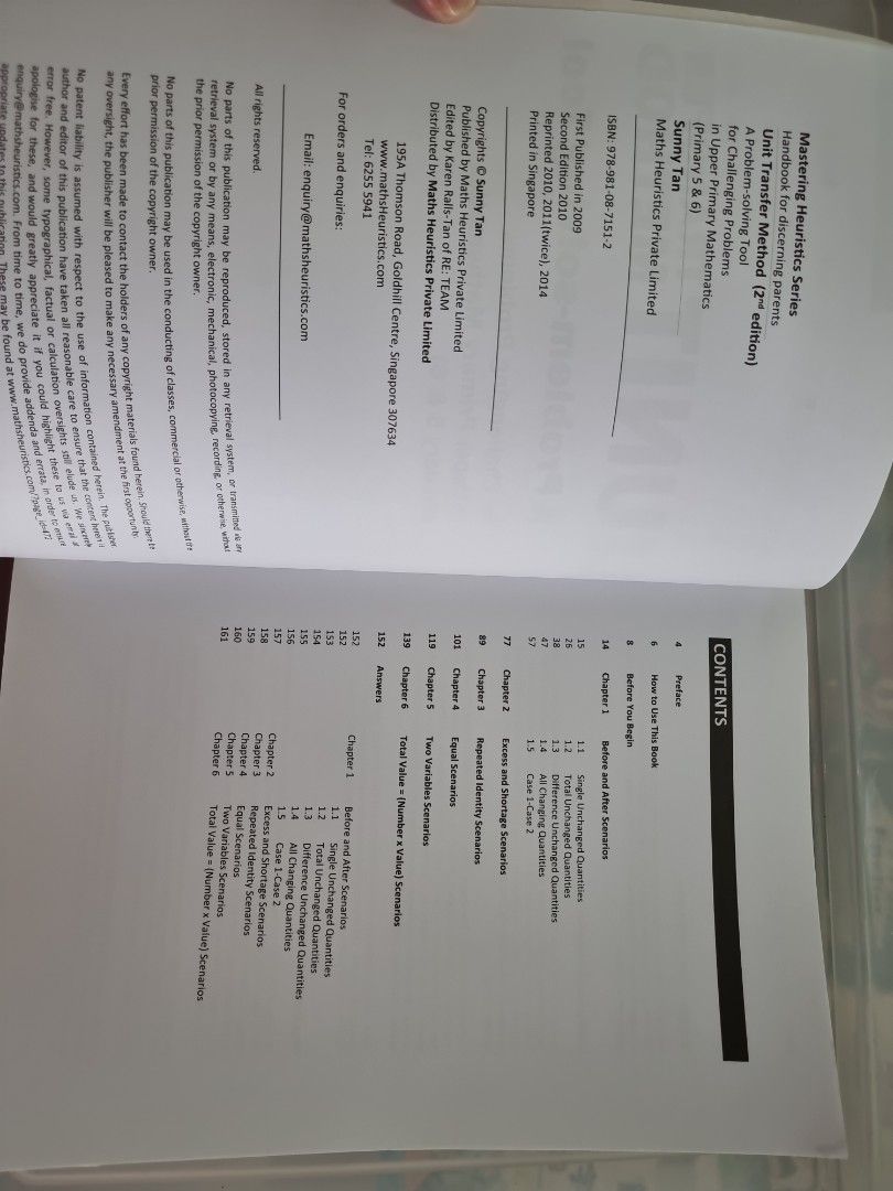 P5 P6 Mastering Heuristics Series Handbooks Unit Transfer Method Model Approach To Problem