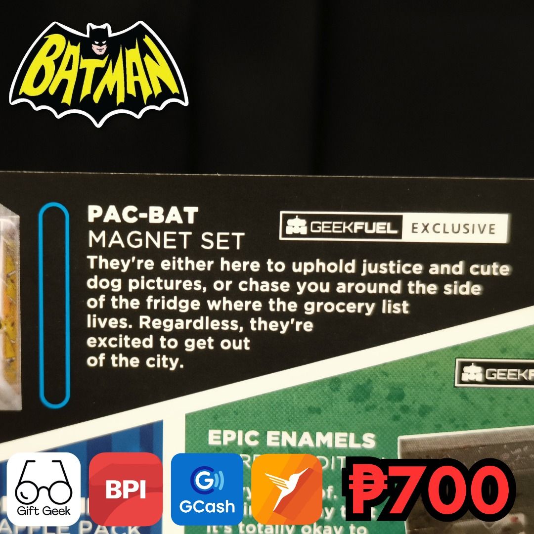 PAC BAT Magnet Set Pacman Batman, Hobbies & Toys, Memorabilia ...
