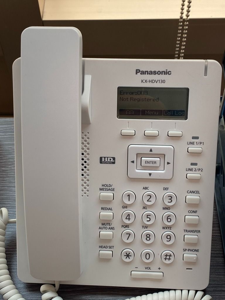Panasonic KX-HDV130X 2-line SIP Corded IP Phone White, 電腦＆科技, 商務用科技產品 - Carousell