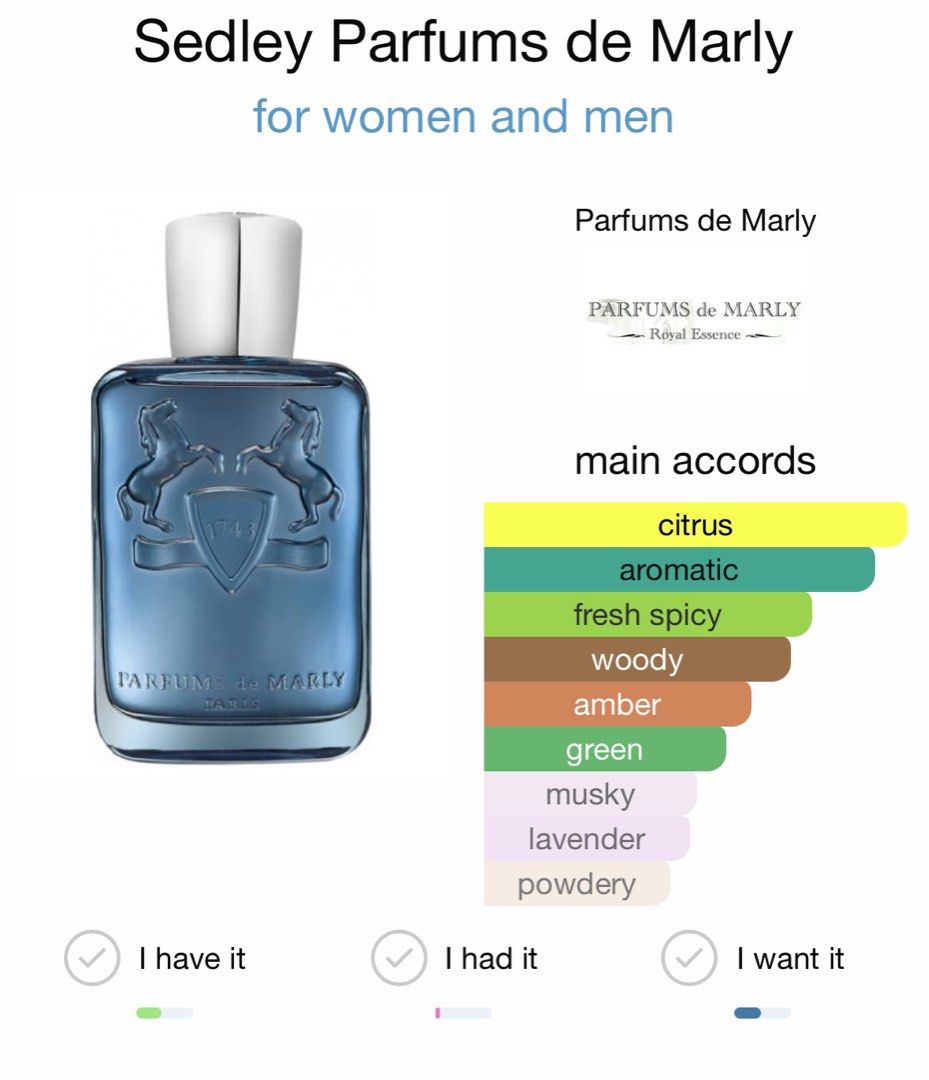 Parfums De Marly Sedley 5ML Decant, Beauty & Personal Care, Fragrance ...