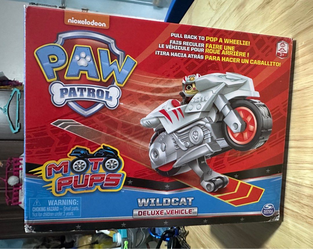 Nickelodeon Paw Patrol Moto Pups Motorcycle Wildcat Deluxe Vehicle Pull ...