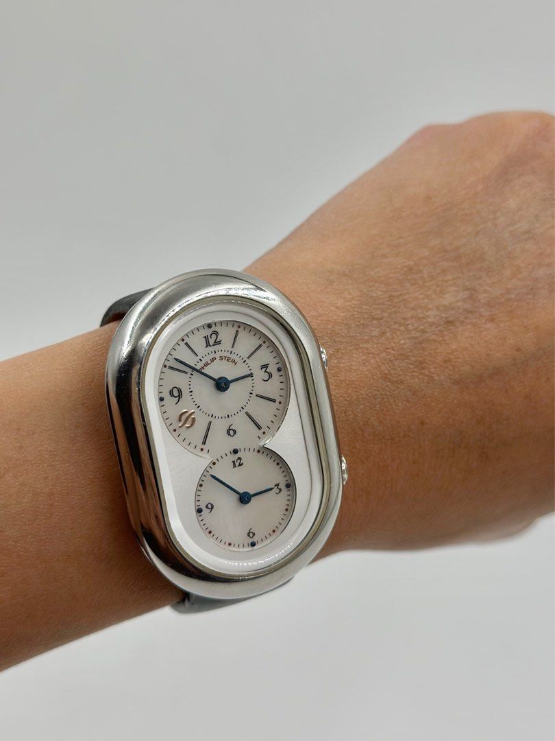 Philip Stein Large Petite Legacy Dual Time ORIGINAL, Women's Fashion ...