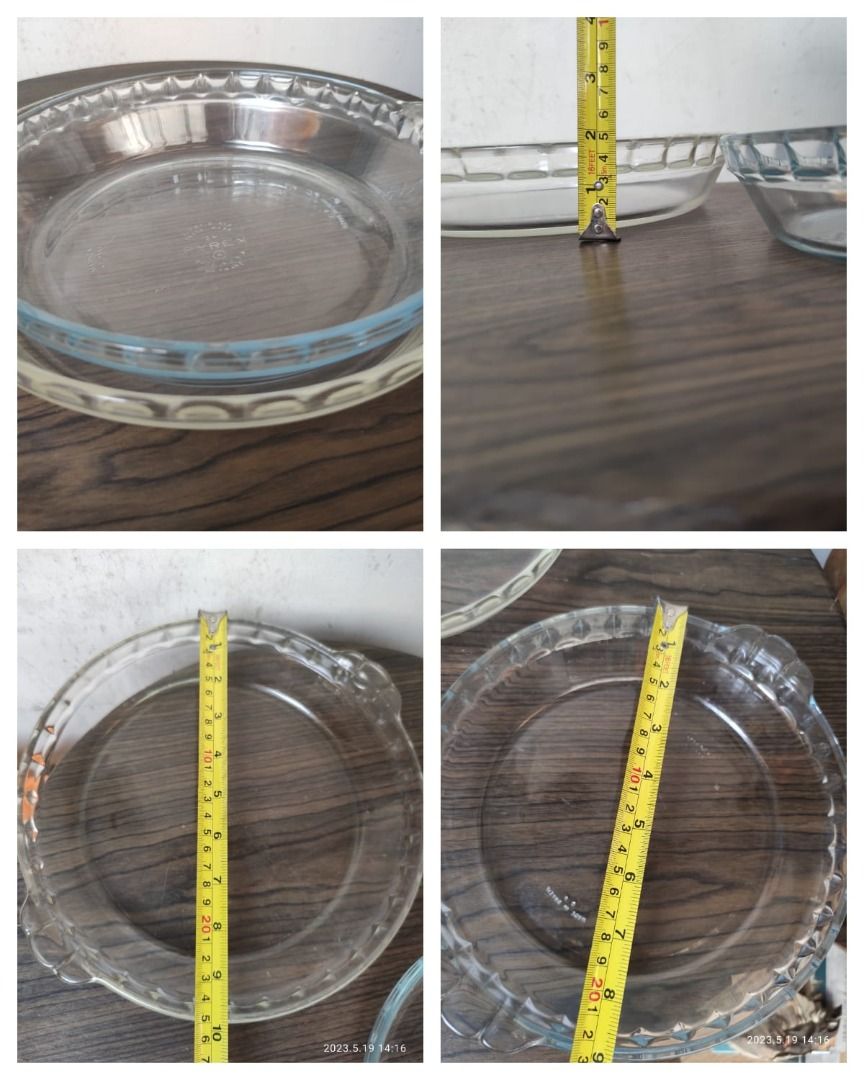 Piring lauk besar 2 ukuran (merk pyrex dan marinex), Kitchen ...