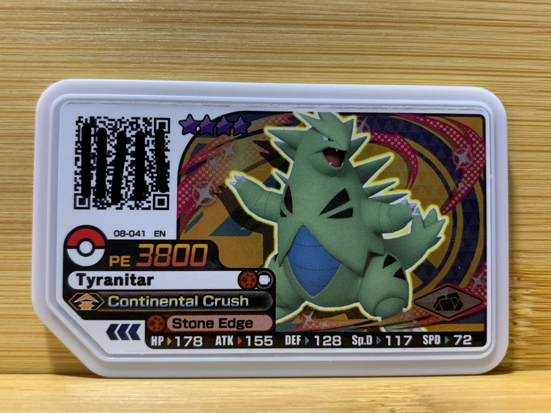 Pokemon Gaole 4 star Tyranitar Z-Move (Version No.3), Hobbies & Toys ...