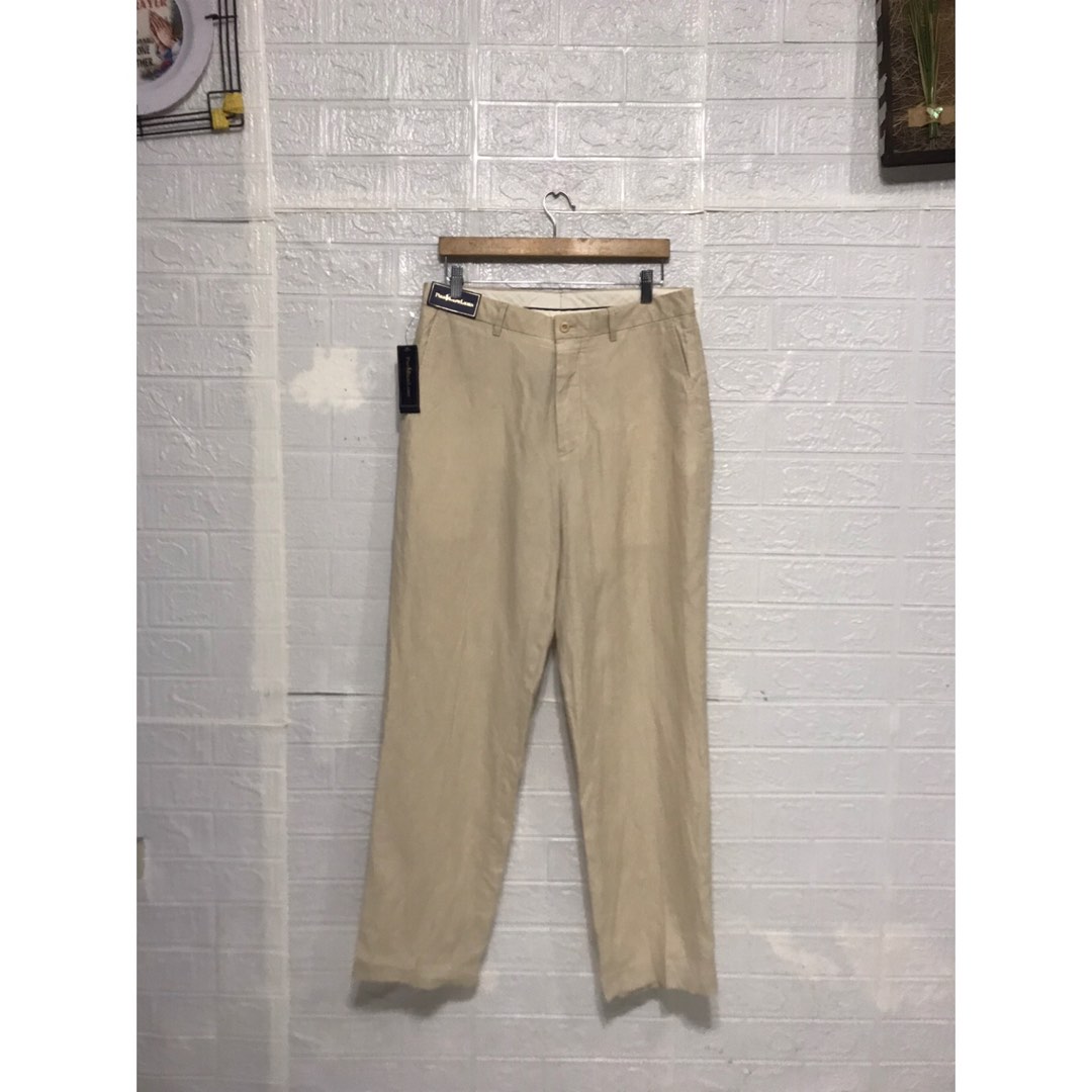Polo Ralph Lauren Linen Trousers, Men's Fashion, Bottoms, Trousers on Carousell