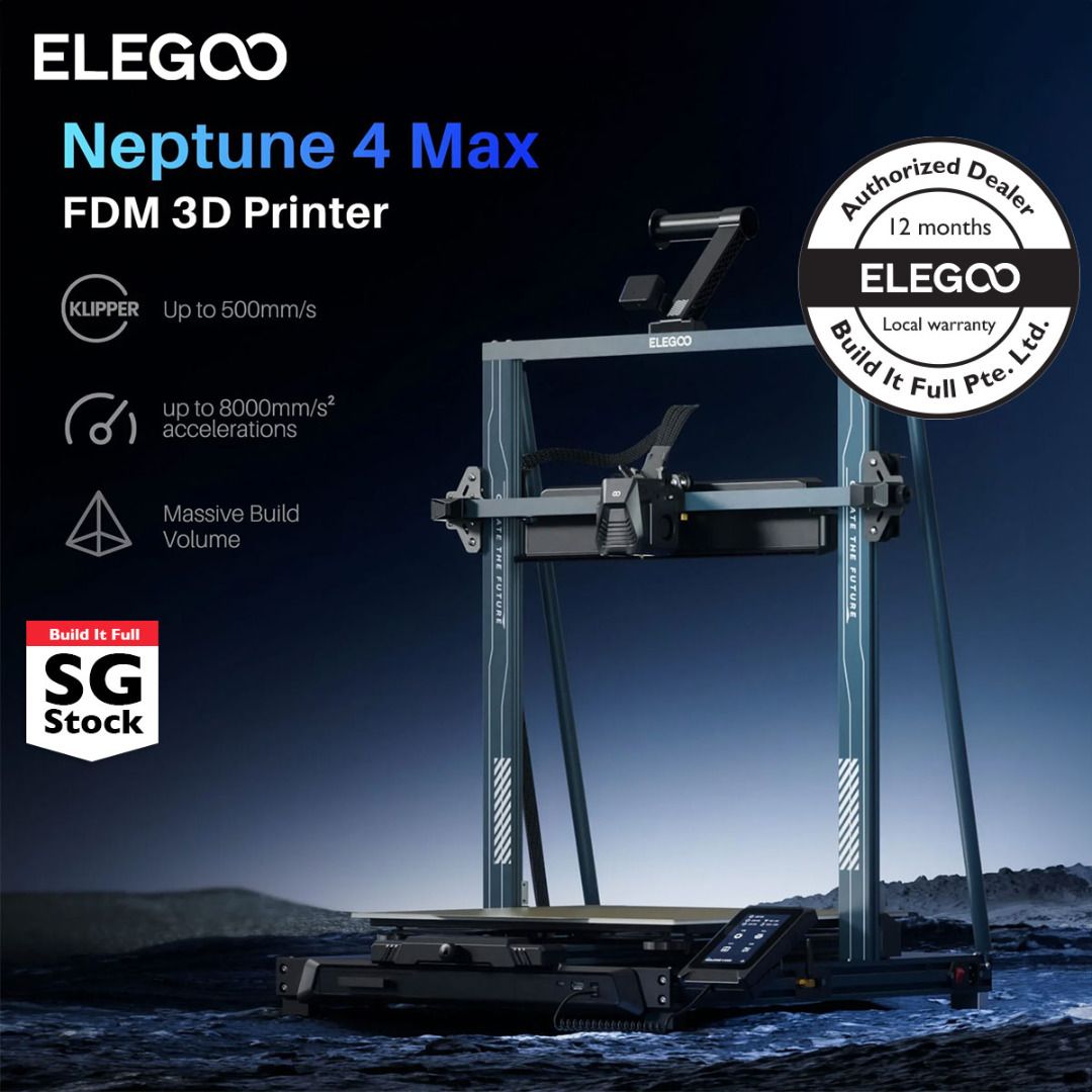 [Out of stock] ELEGOO Neptune 4 Max High Speed 3D Printer with Klipper ...