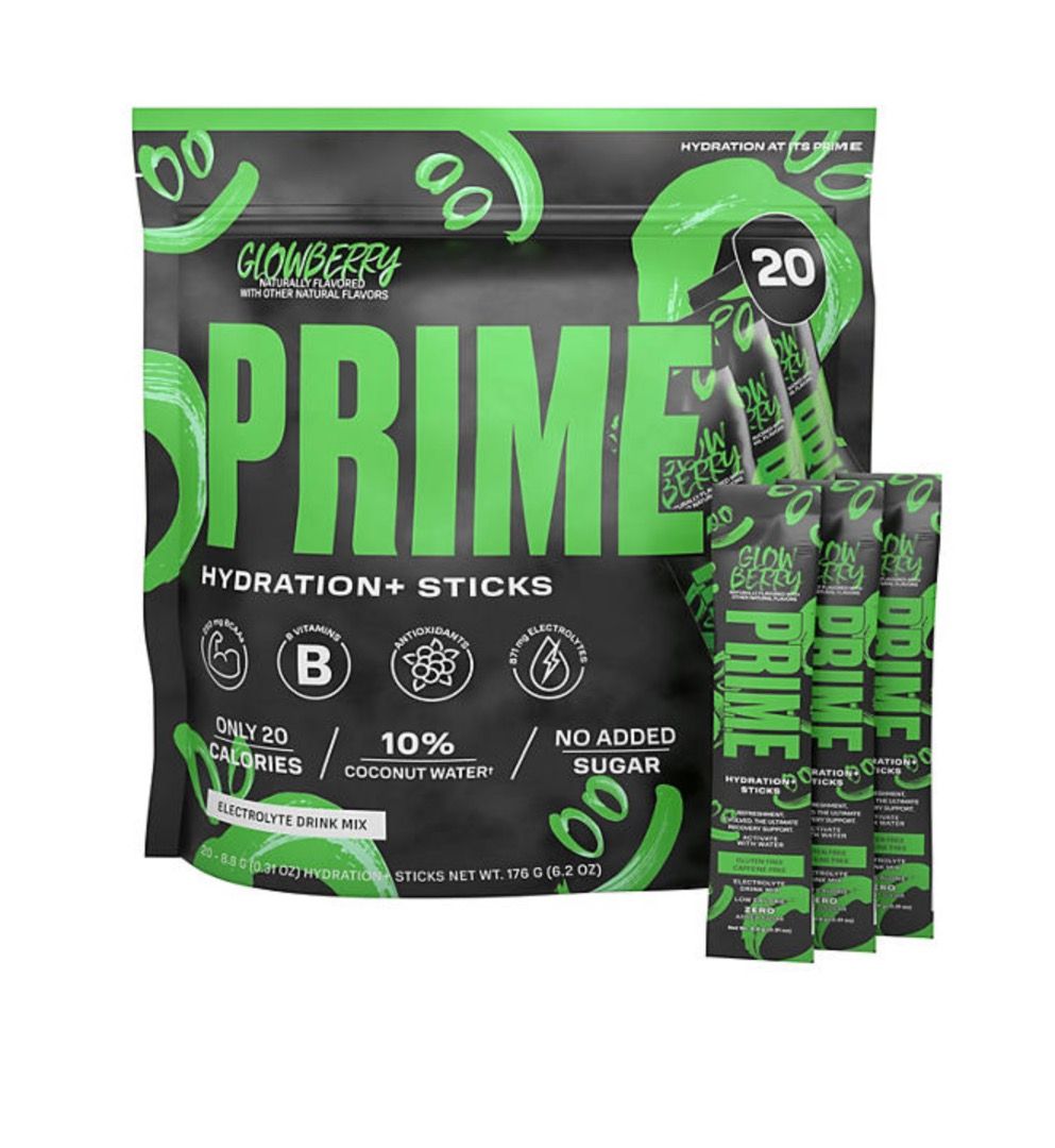 Prime hydration - Glowberry stick or sachet (20 sticks)- $150 or $8 per ...