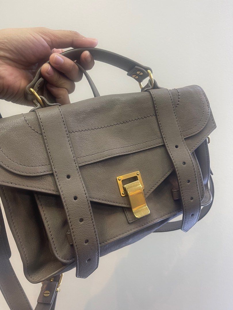 PROENZA SCHOULER PS1 Tiny Smoke Leather Satchel Bag, Luxury, Bags ...