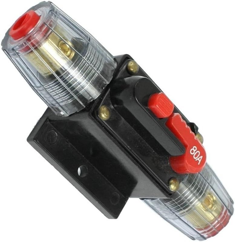 RKURCK 12V-24V DC 80 Amp Circuit Breaker, Fuse Holder, Inline Fuse ...
