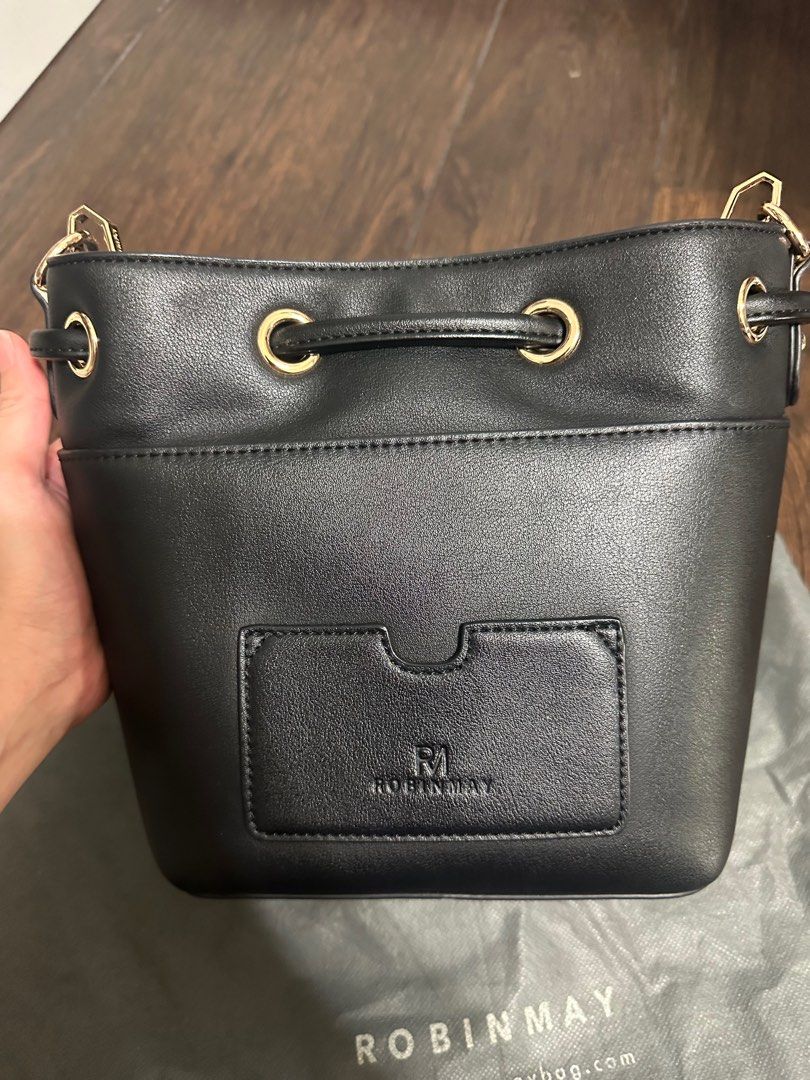 Robin May Black Bucket Bag, Women's Fashion, Bags & Wallets, Cross-body ...