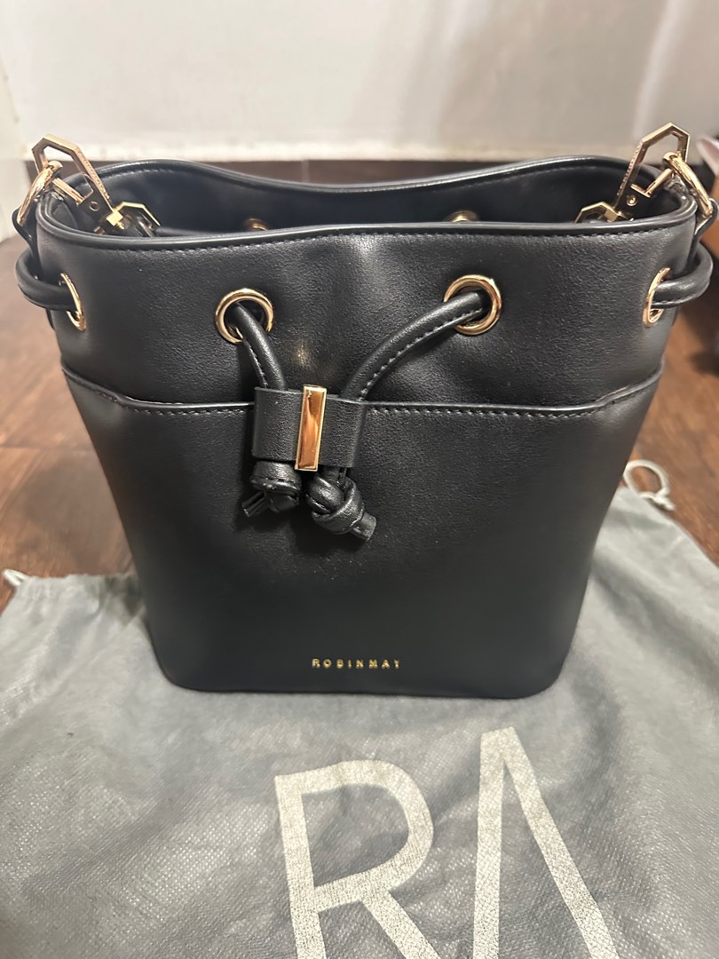 Robin May Black Bucket Bag, Women's Fashion, Bags & Wallets, Cross-body ...