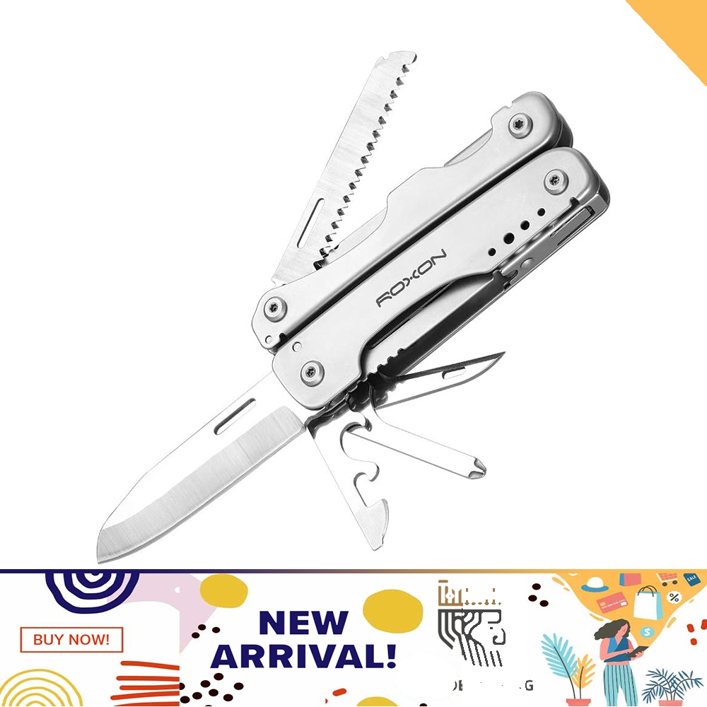 ROXON S803 Flash Multitool Pliers Survival Tool Multi Tool with Flint ...