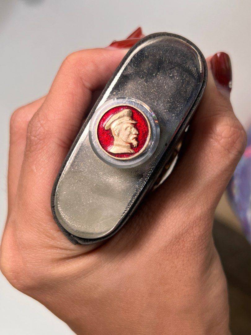 Russian Black leather Whiskey Flask. 8oz Stainless Steel. with KGB ...