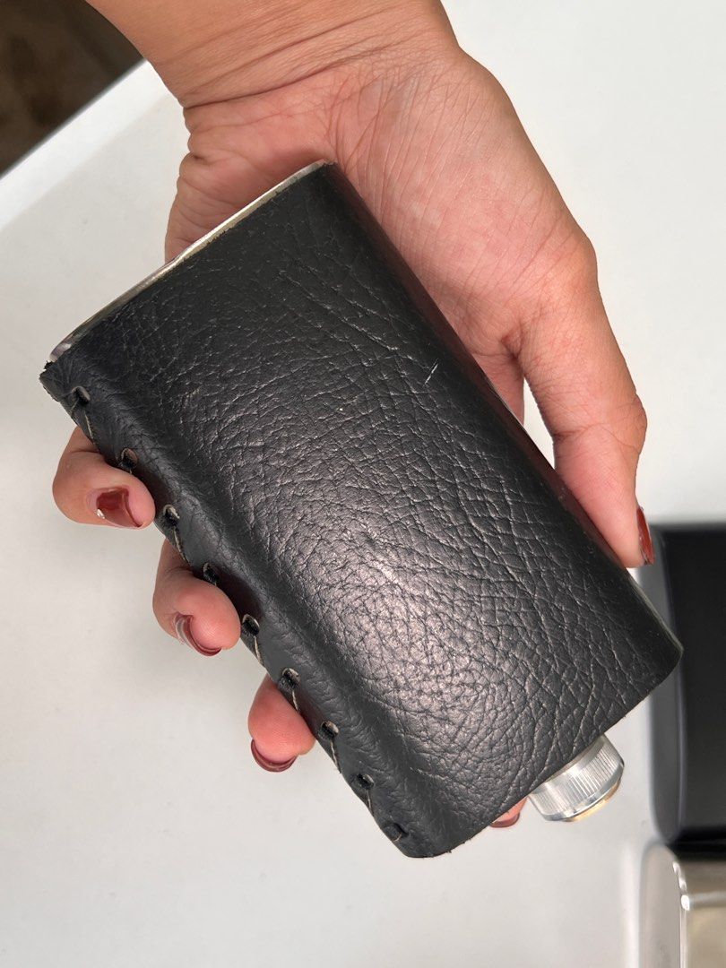 Russian Black leather Whiskey Flask. 8oz Stainless Steel. with KGB ...