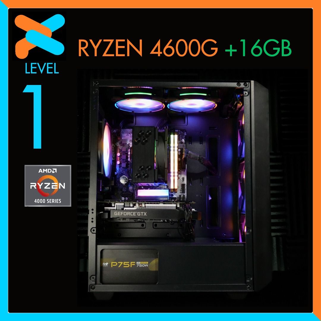 PRICE DROP!!! RYZEN 5 FPS GAMING PC 1080P Custom R5 4600G Computer ...