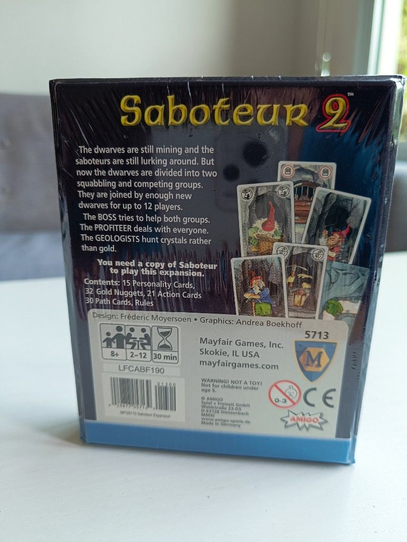 Saboteur 2 Board Game, Hobbies & Toys, Toys & Games on Carousell
