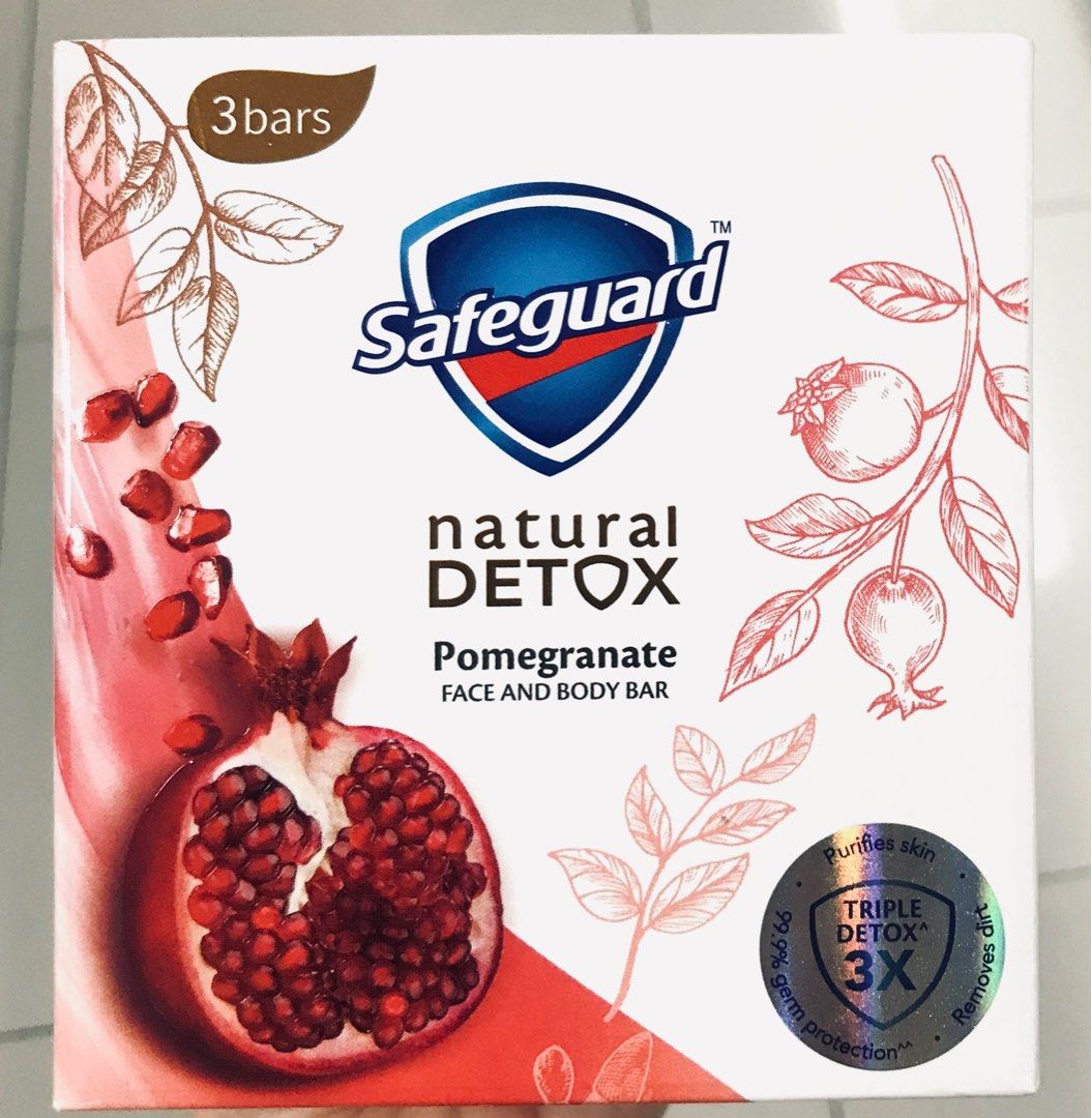 Safeguard Pomegranate Face and Body Bar Soap (108g x 3 bars), Beauty & Personal Care, Bath ...