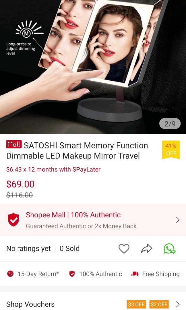 Satoshi Mirror, Furniture & Home Living, Home Decor, Mirrors on Carousell