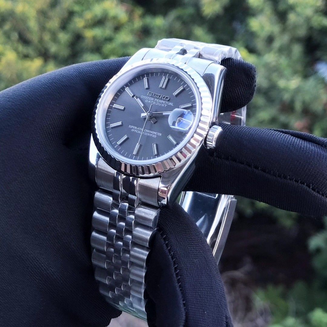Seikolex Grey Datejust Mod, Luxury, Watches on Carousell
