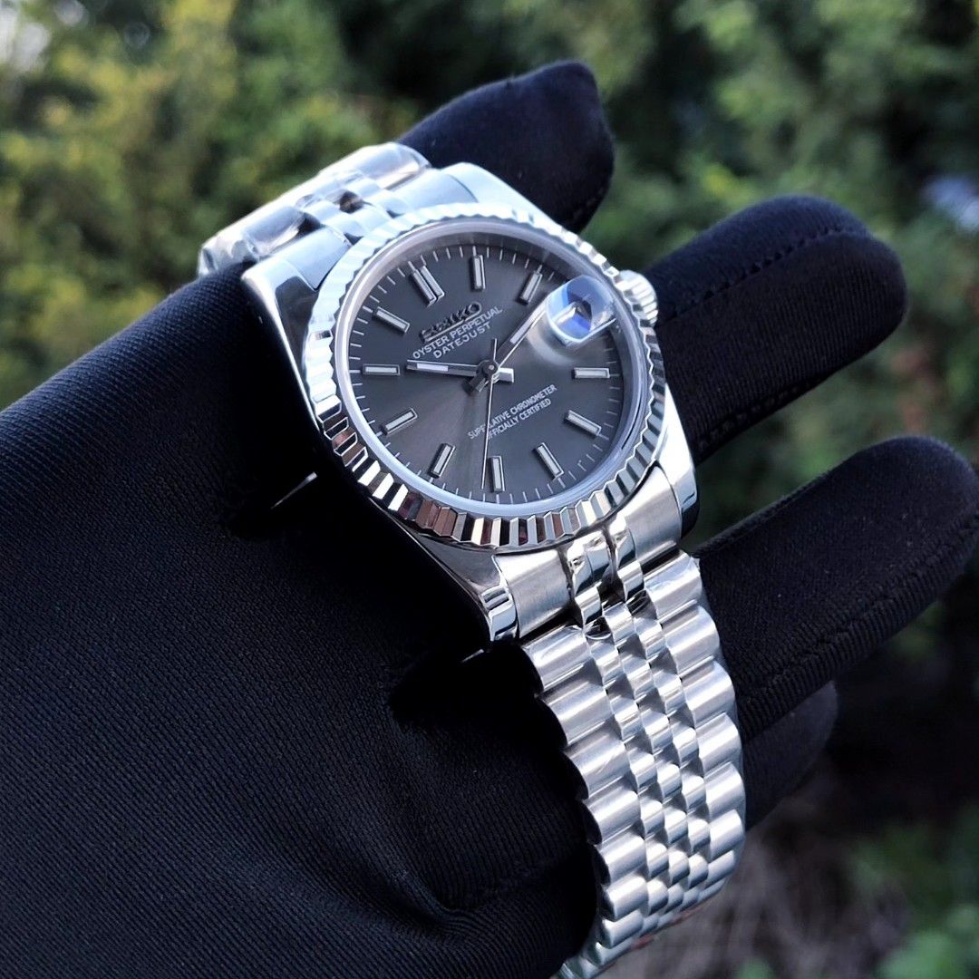 Seikolex Grey Datejust Mod, Luxury, Watches on Carousell