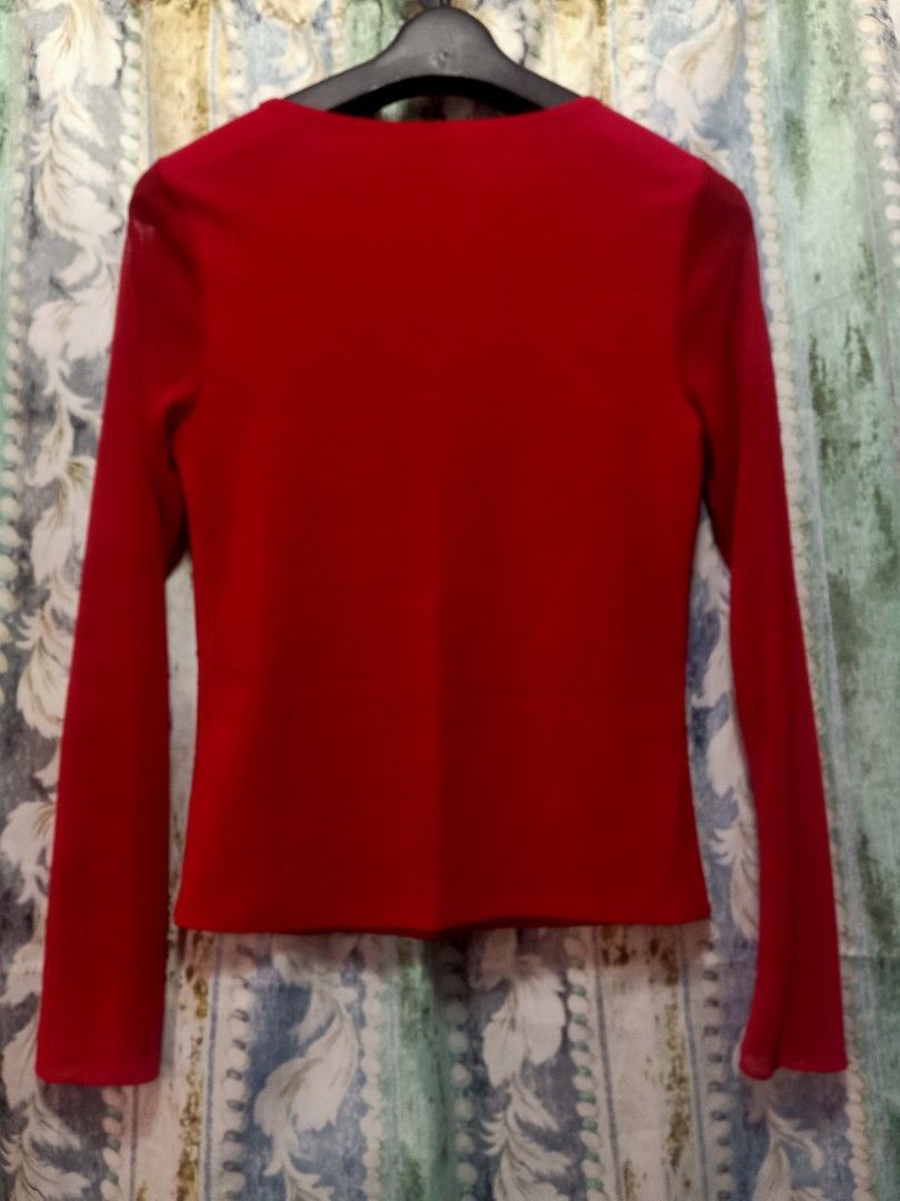 Sexy Red Outfit Womens Fashion Tops Longsleeves On Carousell