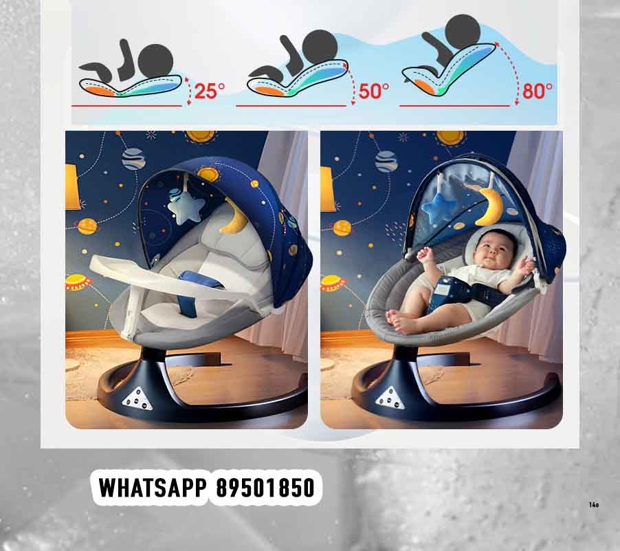 (SG STOCK)Premium Electric Automatic Baby Auto Swing Portable Smart ...