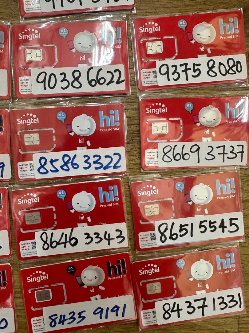 Singtel sim, Mobile Phones & Gadgets, Mobile & Gadget Accessories, Sim ...
