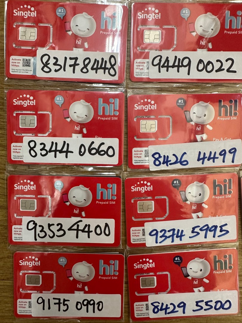 Singtel sim, Mobile Phones & Gadgets, Mobile & Gadget Accessories, Sim ...