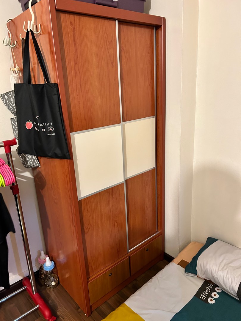 Sliding door Single wardrobe, Furniture & Home Living, Furniture, Other ...