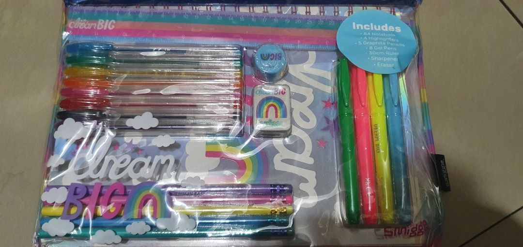 Smiggle Essentials A4 Stationery Kit (Rainbow), Hobbies & Toys ...