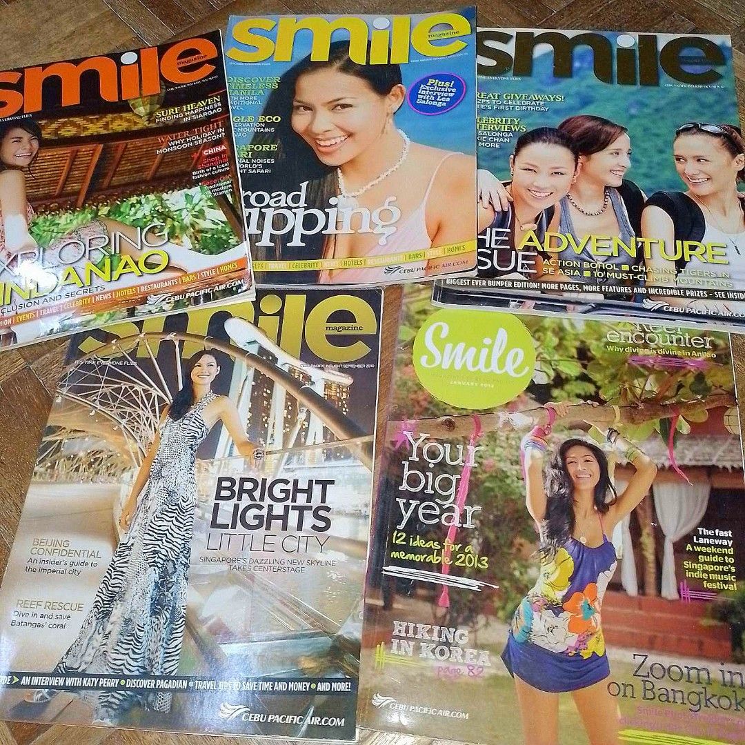 Smile Magazine Bundle Set Cebu Pacific Inflight 2006 2007 2010 2013 ...