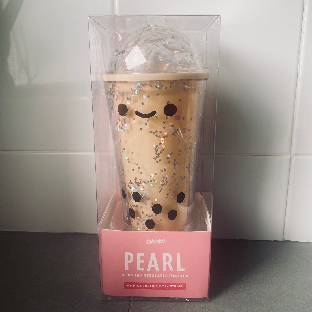 SMOKO BOBA TEA REUSABLE TUMBLER 450ml, Everything Else on Carousell