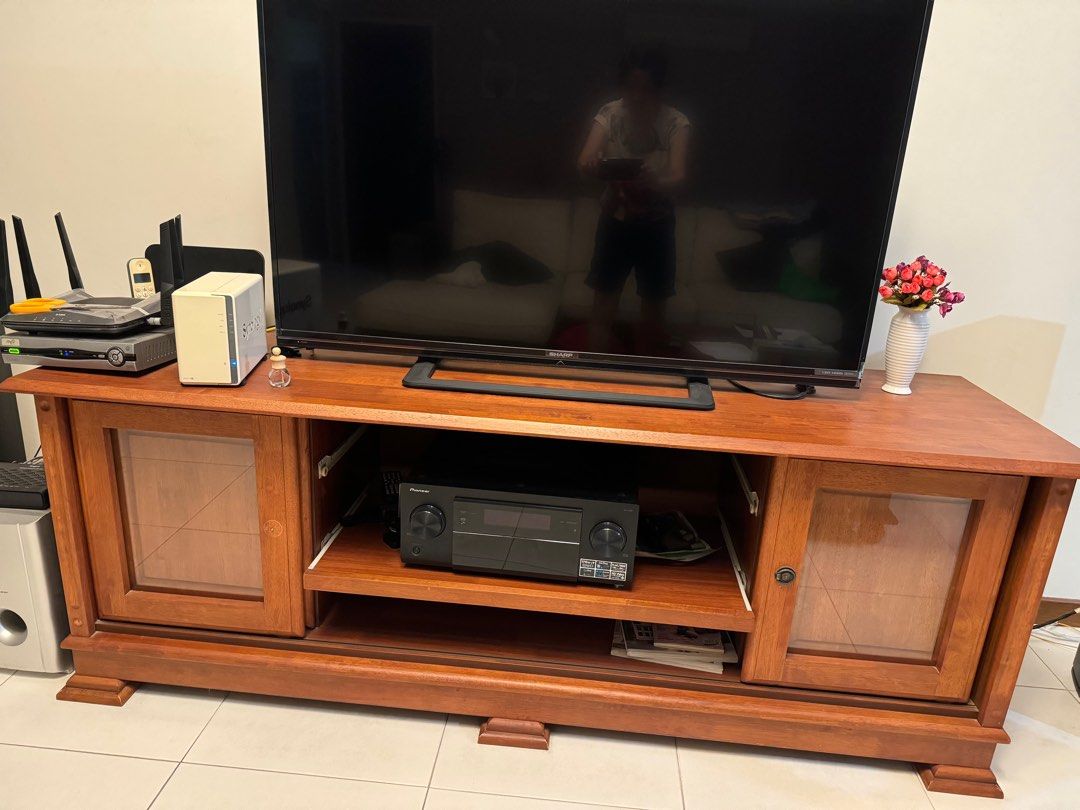 Solid Wood TV Console. (Picket and Rail), Furniture & Home Living ...